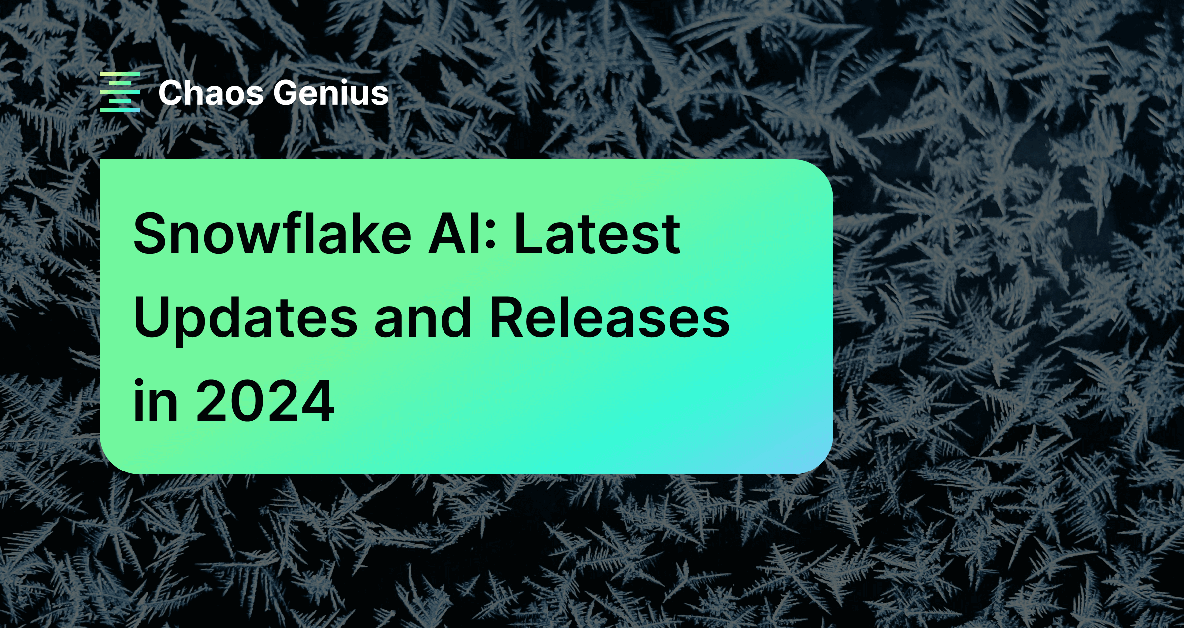 Snowflake AI: Latest Updates and Releases in 2024