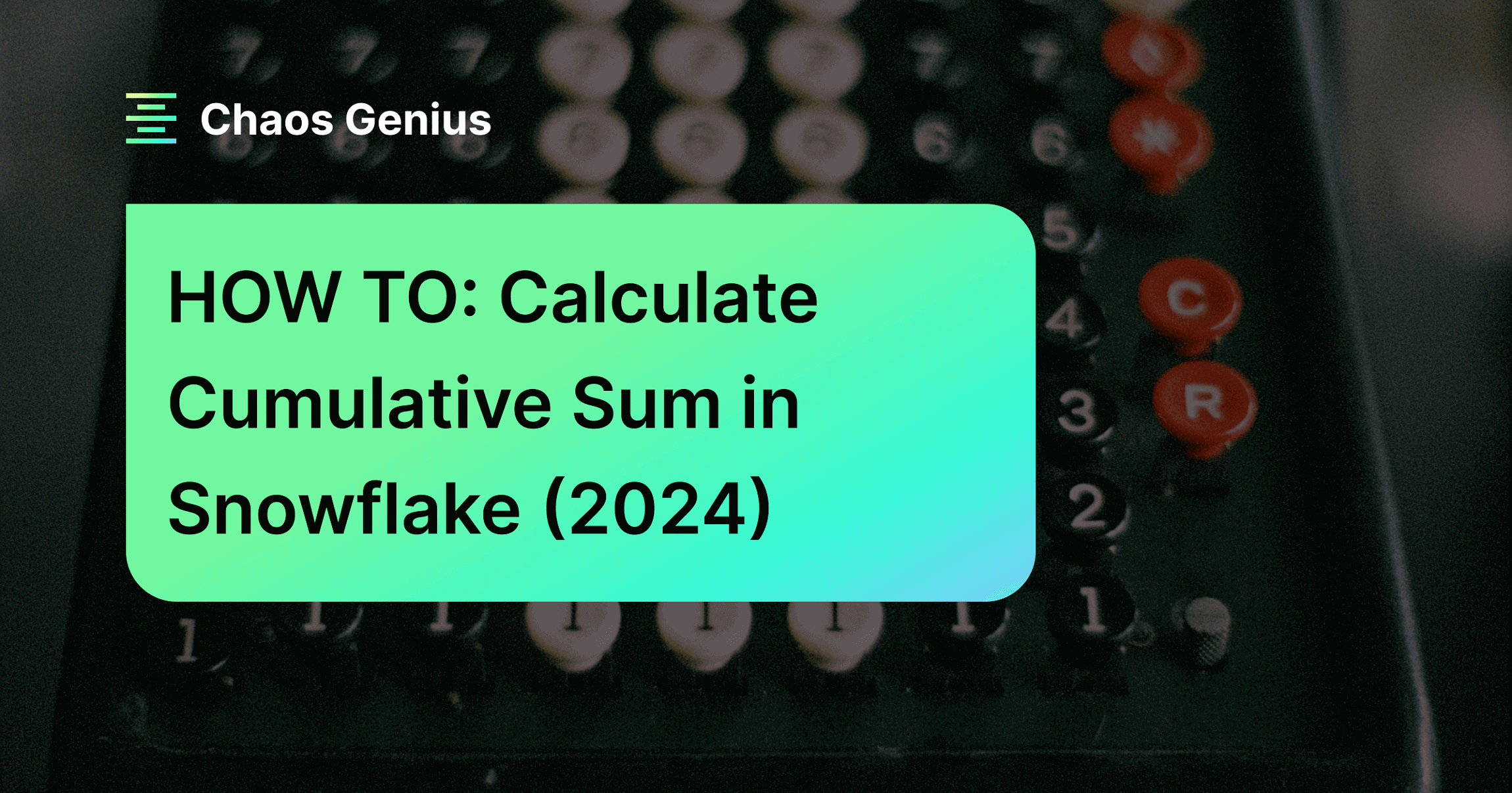 HOW TO: Calculate Cumulative Sum in Snowflake (2024)