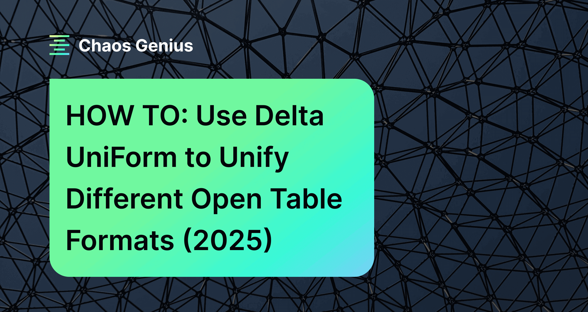 Delta UniForm: Unifying Different Open Table Formats (2025)