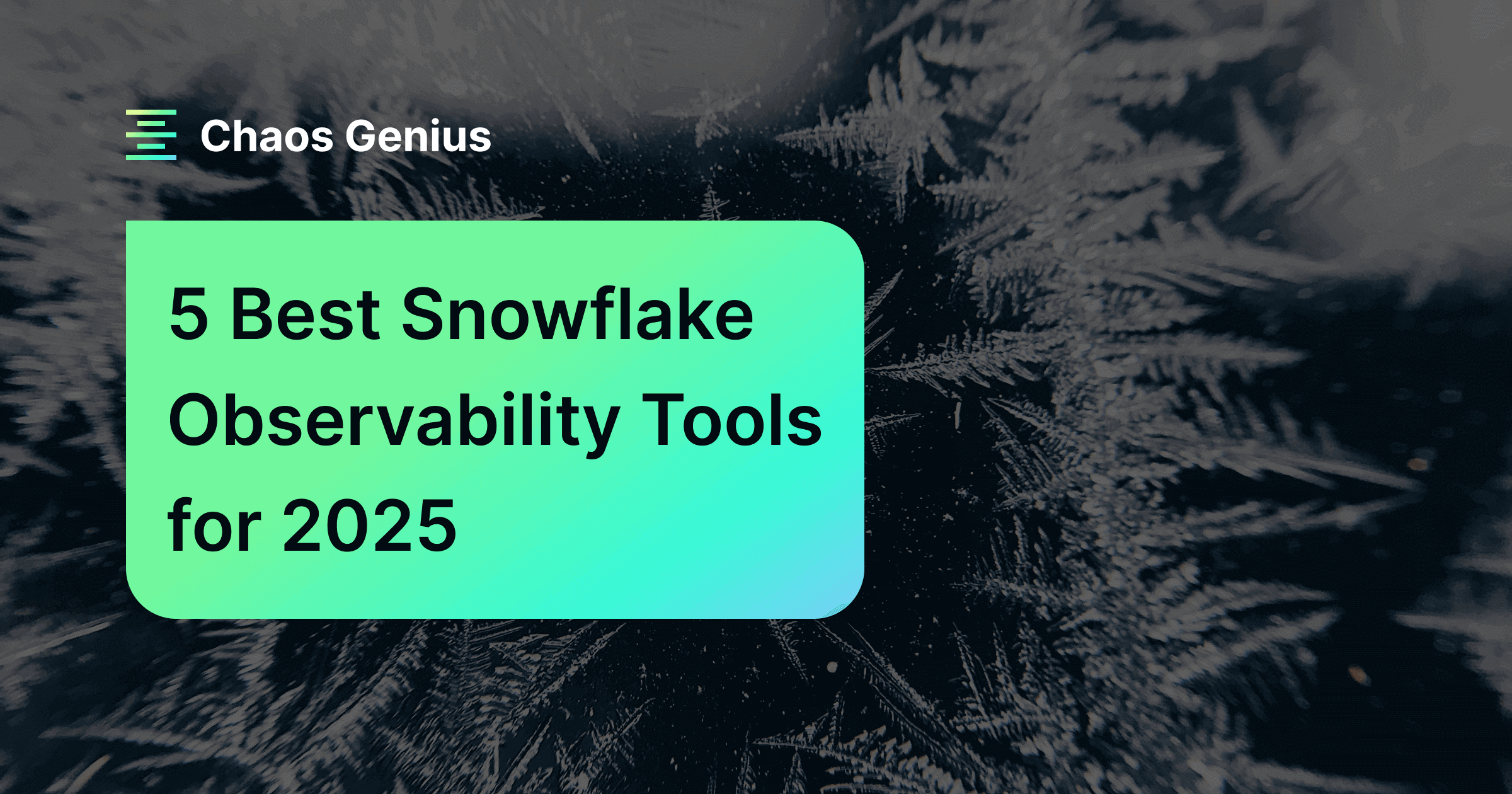 5 Top Snowflake Observability Tools for 2025