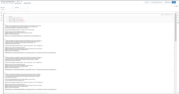 Databricks Widgets 101—make Your Notebooks Interactive 2025