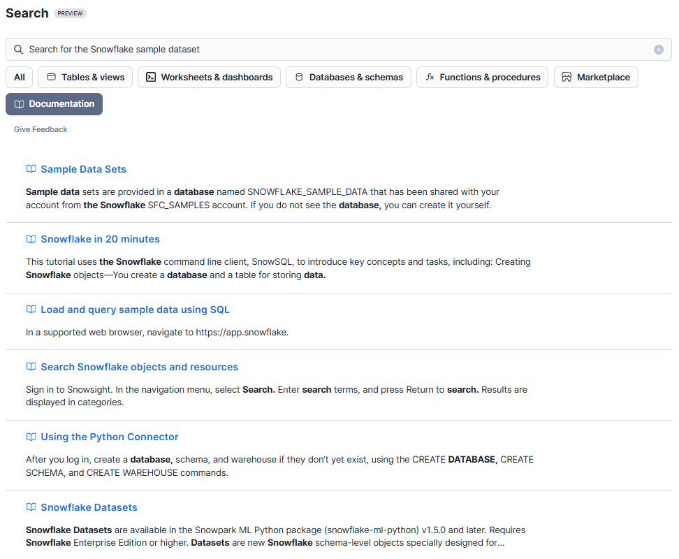 Snowflake Universal Search 101: Easily Find Your Data (2025)